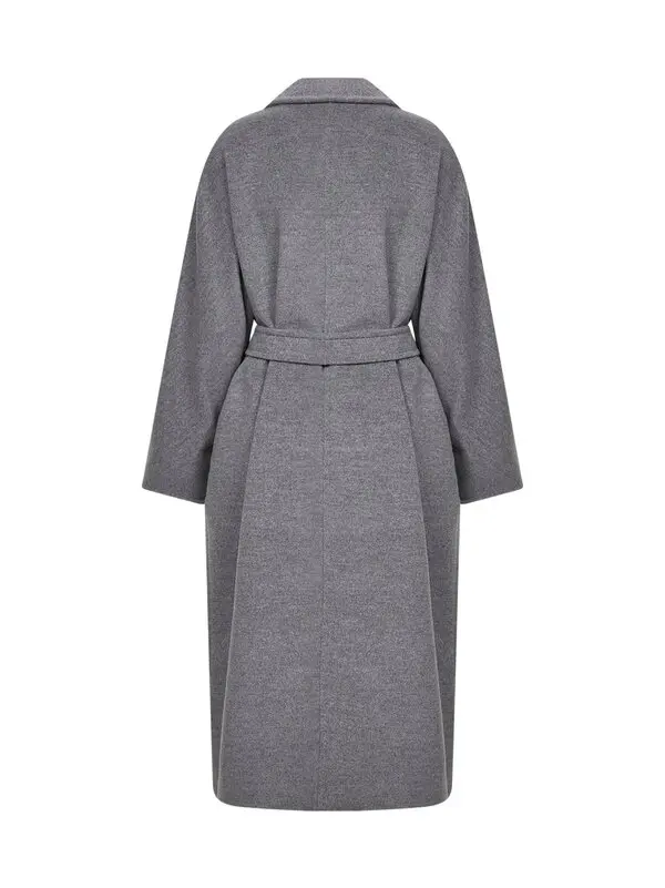 Max Mara Grey Madame 101801 Icon Coat Belted Coat