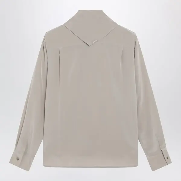 Max Mara Silk Blouse With Scarf - Cream