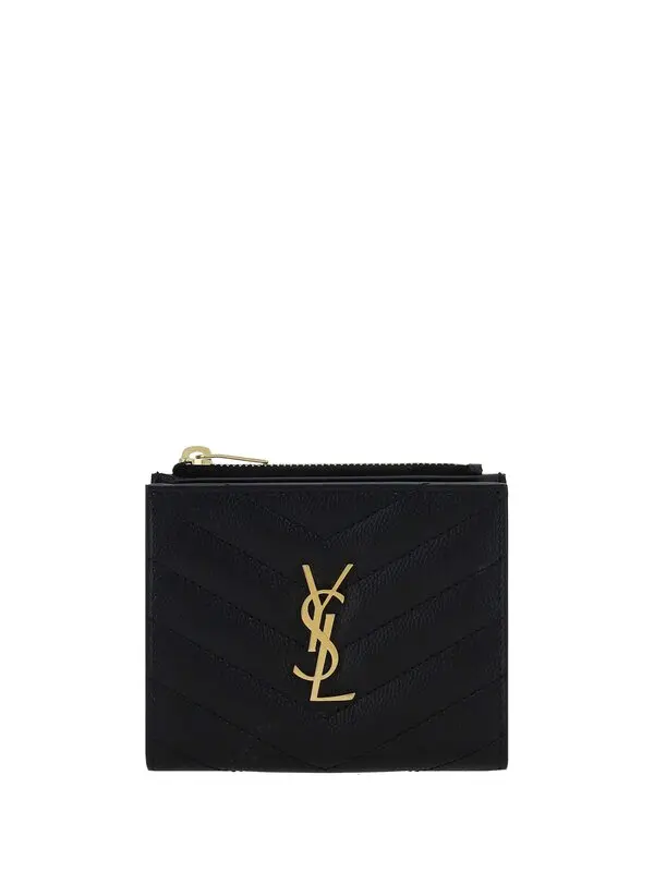 Saint Laurent Leather Wallet - Black