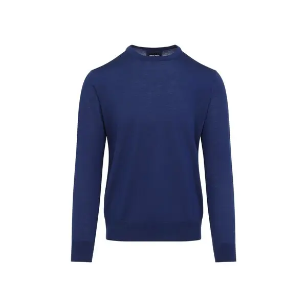 Giorgio Armani Virgin Wool Sweater - Blue