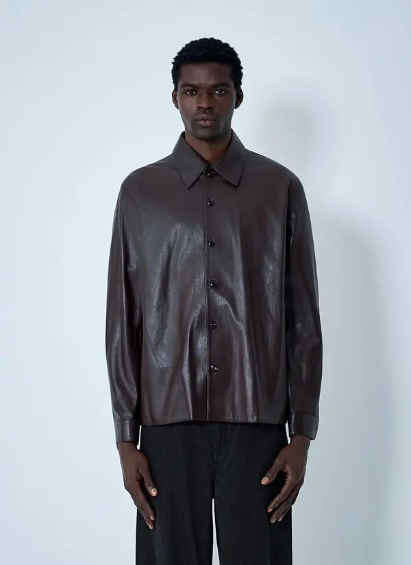 Our Legacy Leather Shirt - Brown
