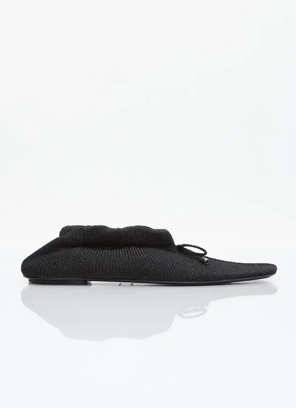 TOTEME The Knitted Ballerina Flats - Black