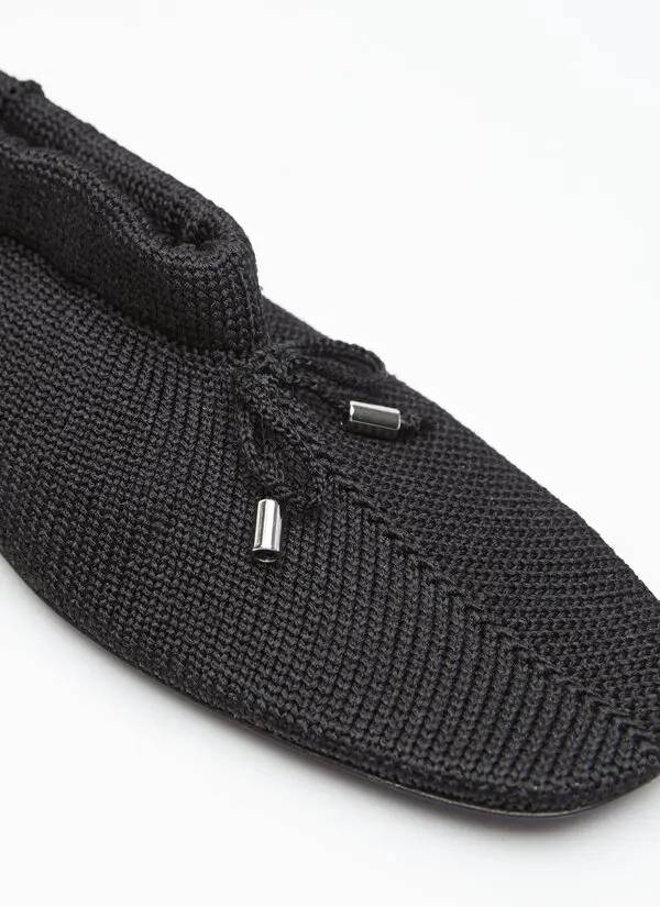 TOTEME The Knitted Ballerina Flats - Black