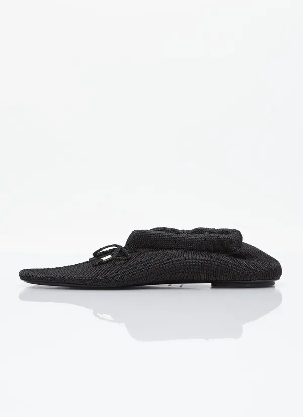 TOTEME The Knitted Ballerina Flats - Black
