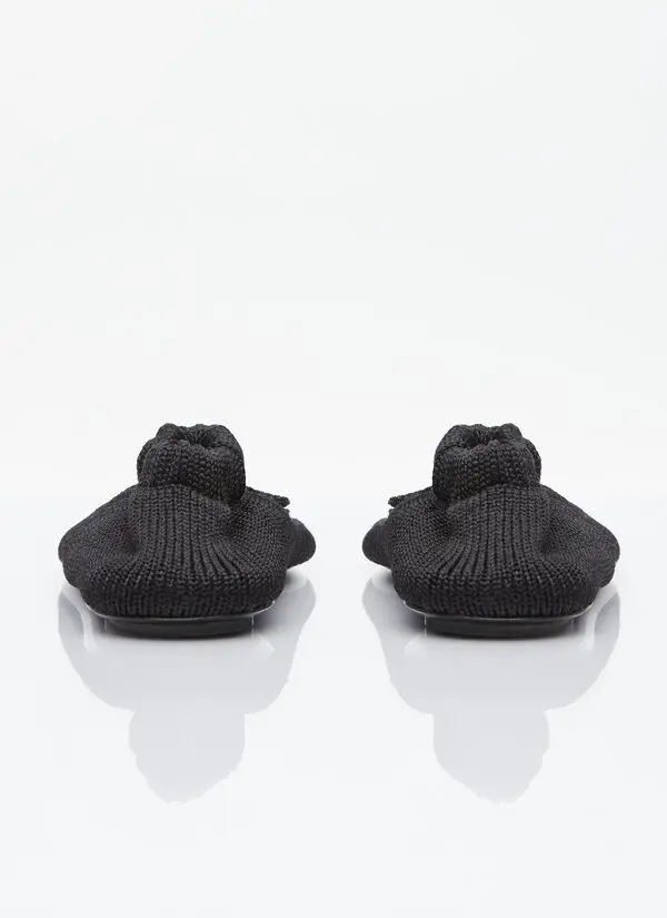 TOTEME The Knitted Ballerina Flats - Black