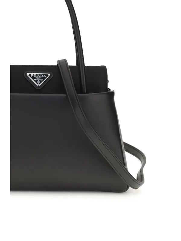 Prada Top Handle Bag With Triangle Logo