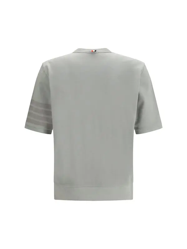Thom Browne 4-bar Cotton Jersey T-shirt - Gray