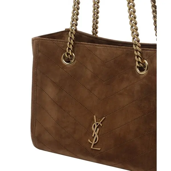 Saint Laurent Niki Suede Shoulder Bag - Brown