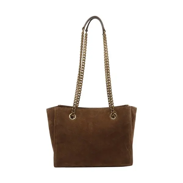 Saint Laurent Niki Suede Shoulder Bag - Brown