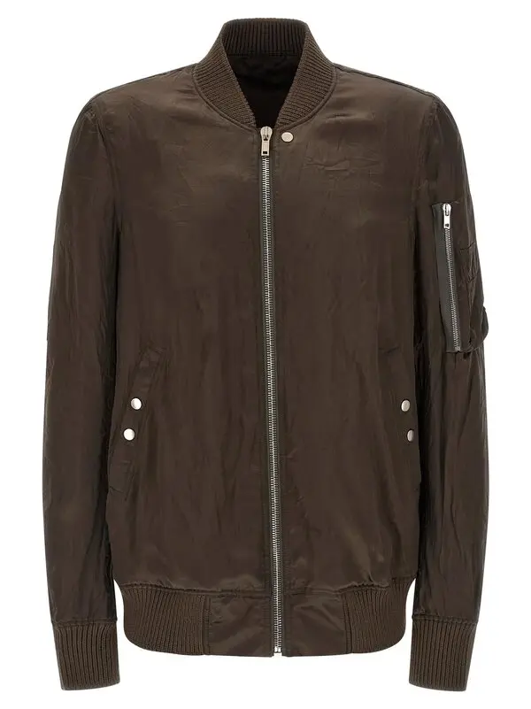 Rick Owens Classic Flight' Bomber Jacket - Brown