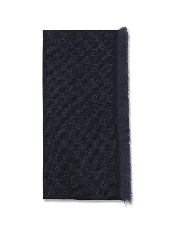 Gucci Gg Supreme Embroidered Wool Scarf