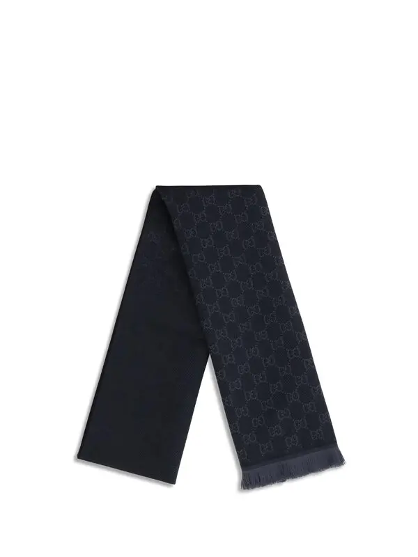 Gucci Gg Supreme Embroidered Wool Scarf