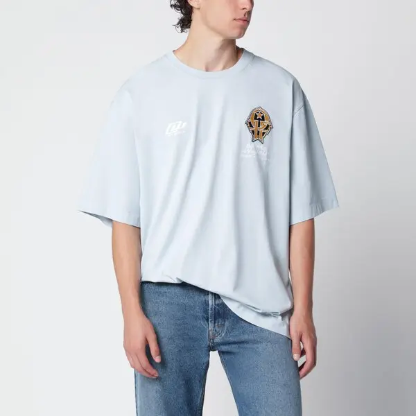 Off-White Light T-shirt With Logo Prints - Blue