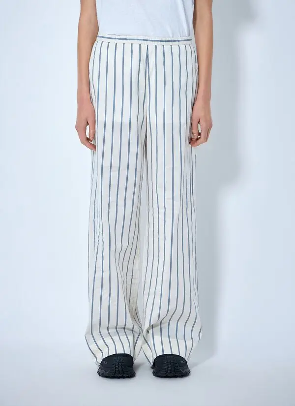 Moncler Striped Wide-leg Trousers - White