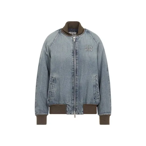 Miu Miu Blouson Jacket - Blue