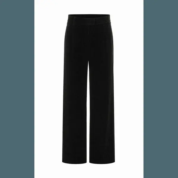 Brunello Cucinelli Velvet Straight-leg Pants - Black