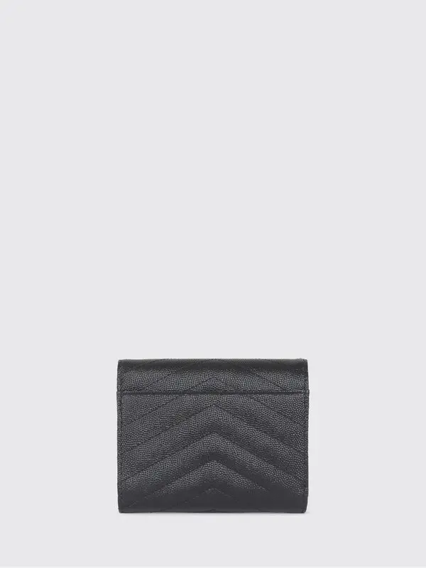 Saint Laurent Cassandre Wallet In Grain De Poudre Leather