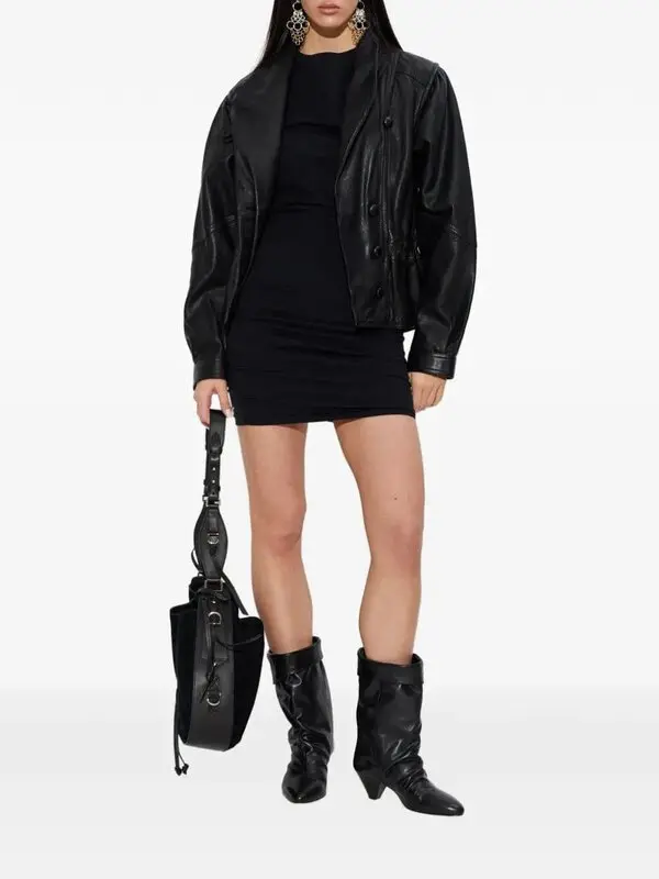 Isabel Marant Étoile Mylda Cotton Dress With Gathered Details - Black