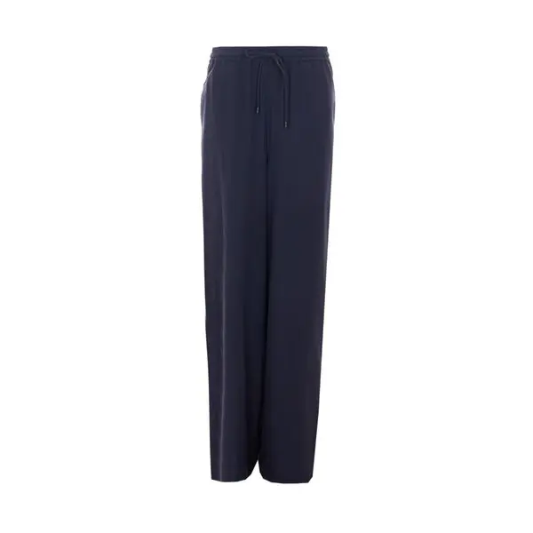 Max Mara Silk Drawstring Trousers - Blue