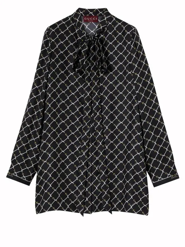 Gucci Printed Silk Twill Dress