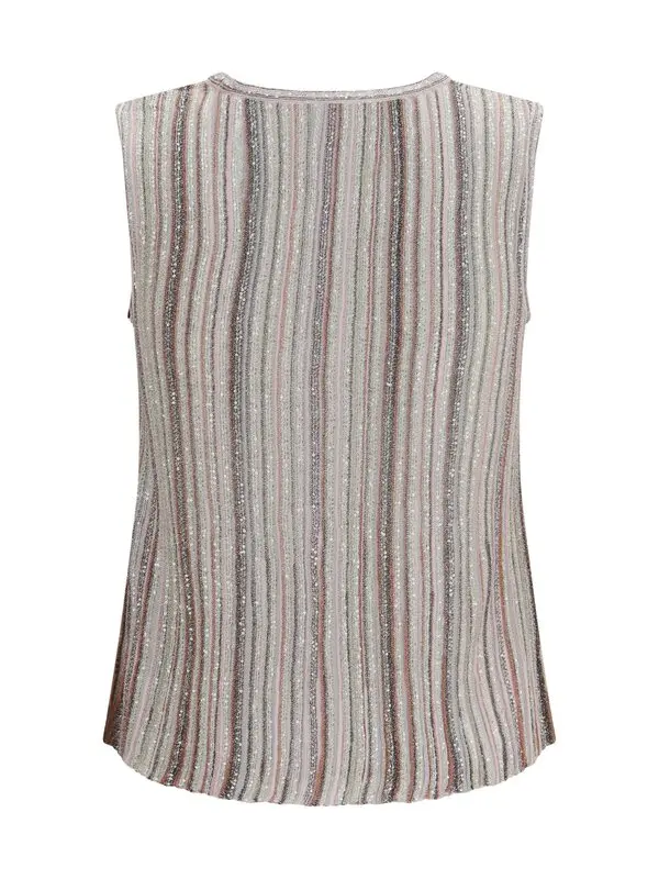 Missoni Sleeveless Ribbed Sequin Top - Multicolor