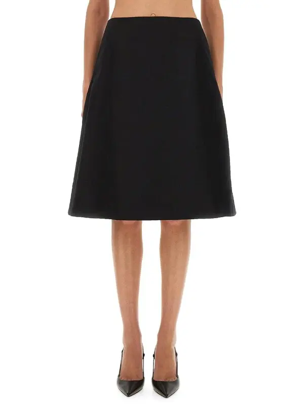 Alexander McQueen Flared Midi Skirt