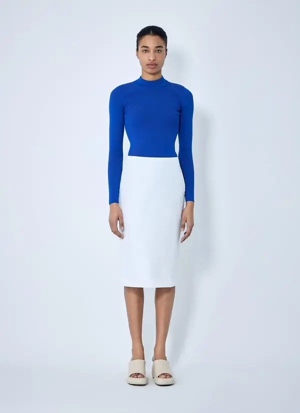 JIL SANDER Mockneck Sweater - Blue