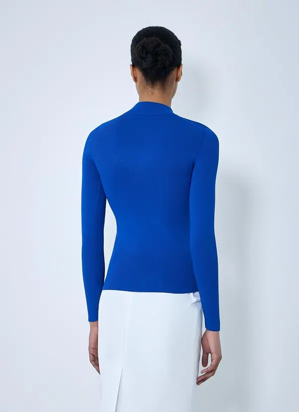 JIL SANDER Mockneck Sweater - Blue