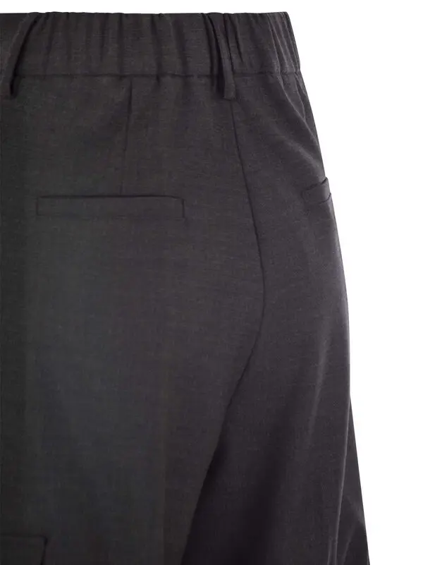 Herno Cargo Trousers In Wool And Viscose Blend