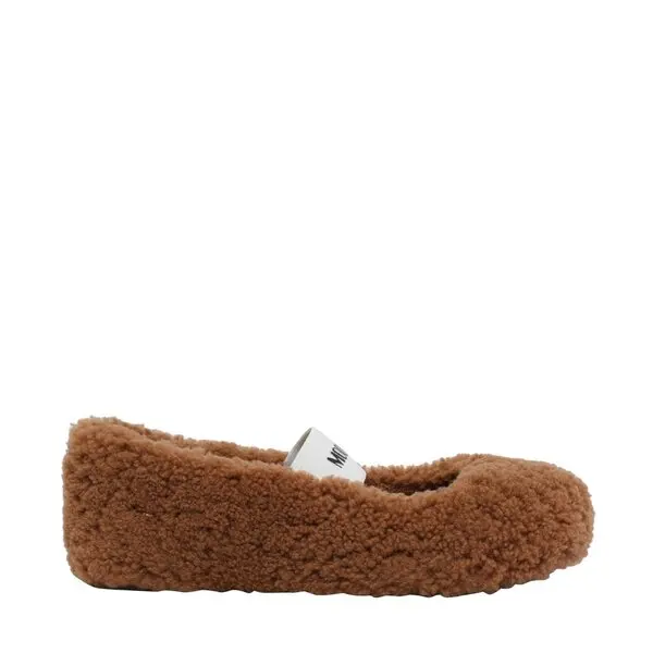 Moon Boot Shearling Flats - Brown