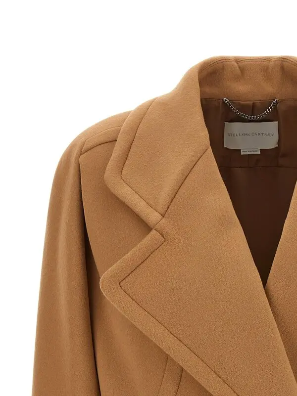 Stella McCartney Wool Double-breasted Coat - Cream
