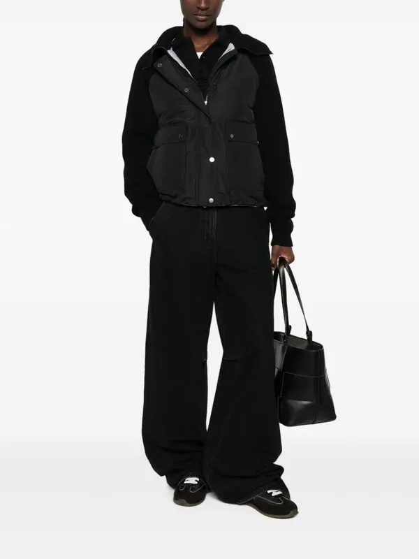Brunello Cucinelli Taffeta And Wool Knit Down Jacket - Multicolor