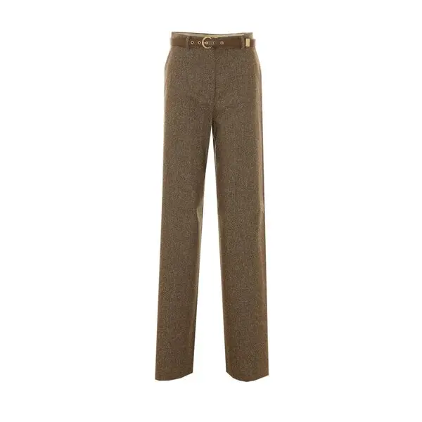 Max Mara Boucle Wide Trousers - Brown