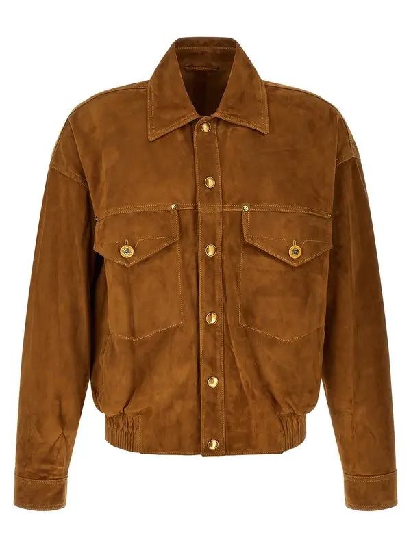 Versace Suede Blouson - Brown