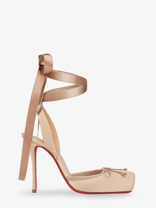 CHRISTIAN LOUBOUTIN Cassia Lace-up 100 Satin Pumps - Multicolor
