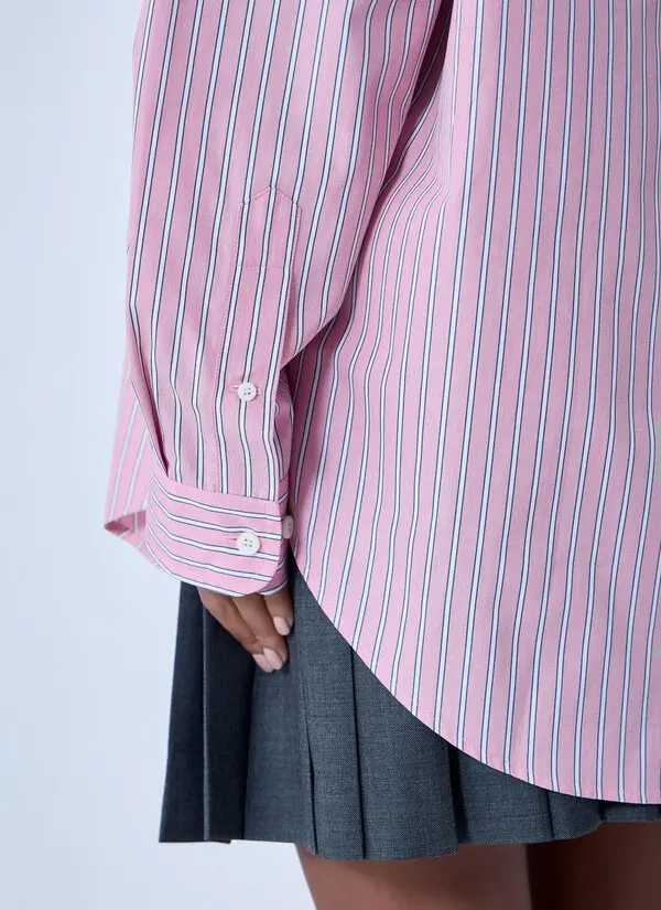 Miu Miu Striped Cotton Poplin Shirt - Pink