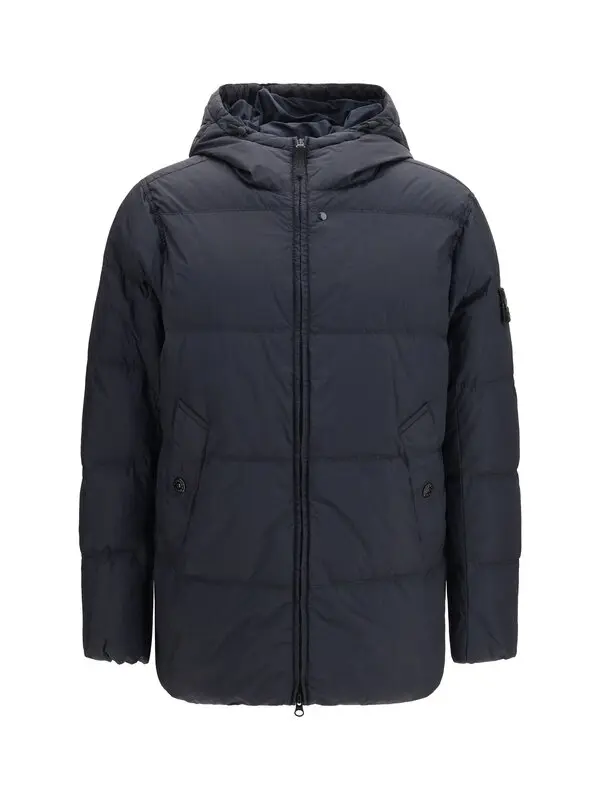Stone Island Crinkle Reps Ny Down Jacket - Blue