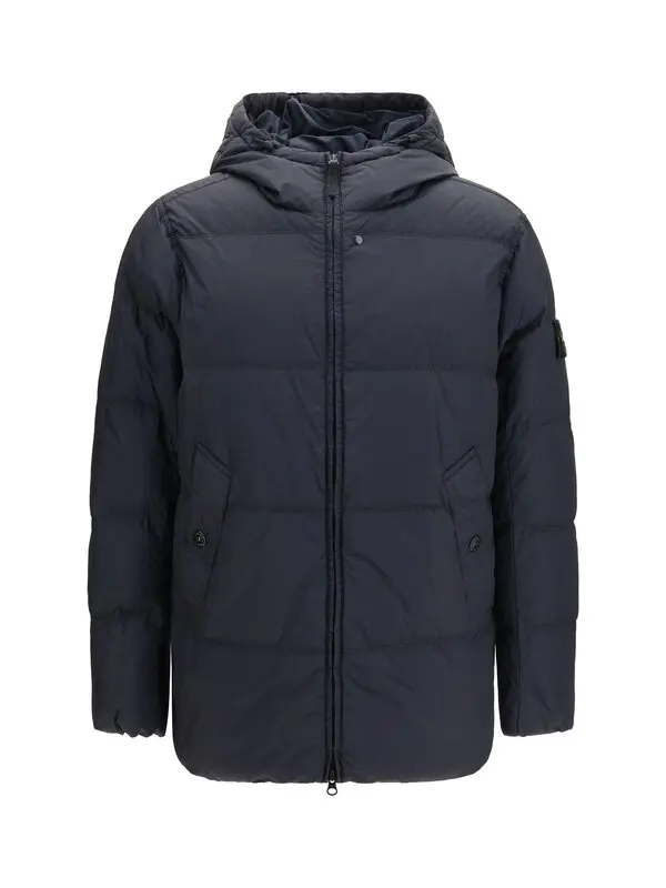 Stone Island Crinkle Reps Ny Down Jacket - Blue