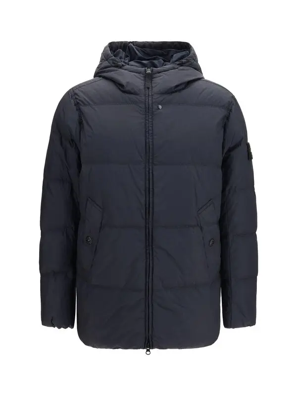 Stone Island Crinkle Reps Ny Down Jacket - Blue