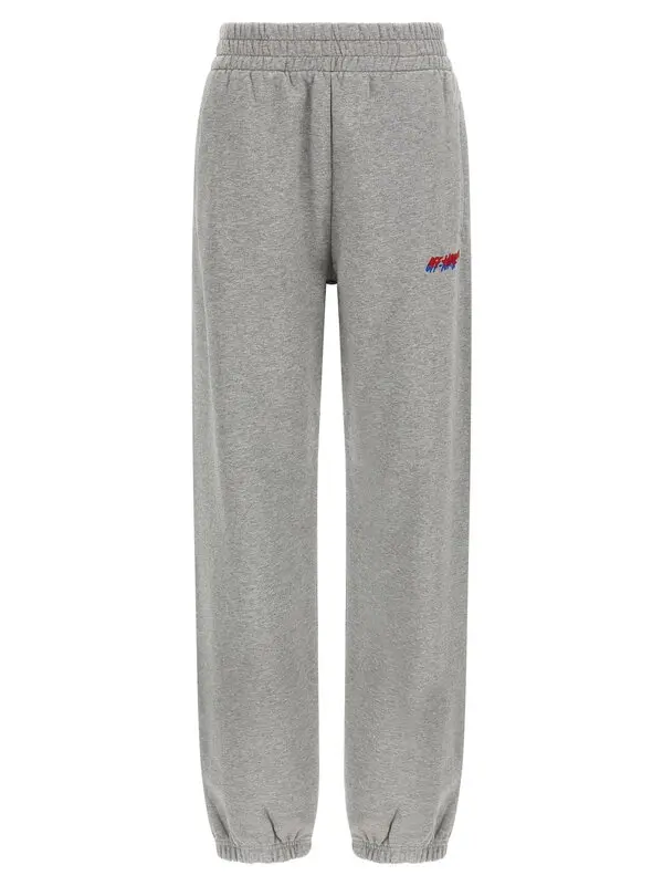 Off-White Logo Embroidery Joggers - Gray