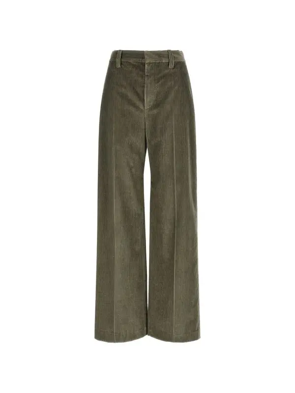 Brunello Cucinelli Velvet Wide-leg Trousers - Multicolor