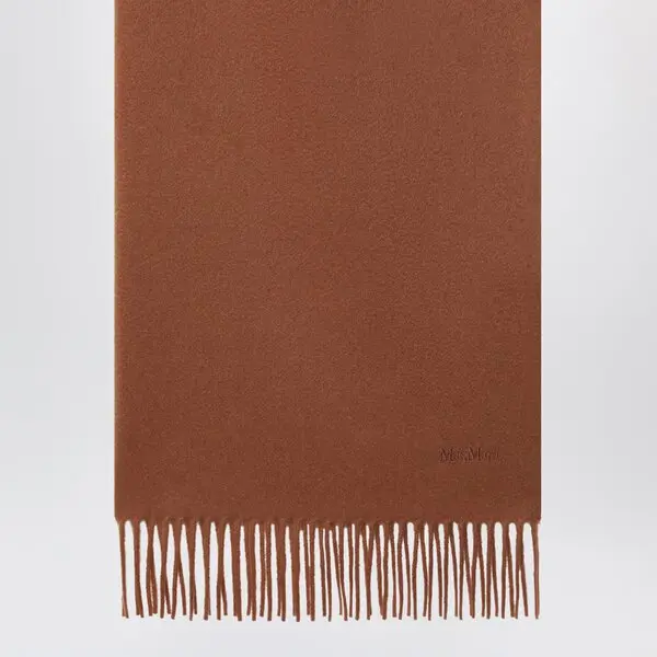 Max Mara Leather- Cashmere Scarf - Brown