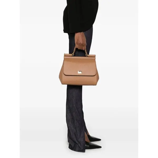Dolce & Gabbana Leather Tote Bag - Brown