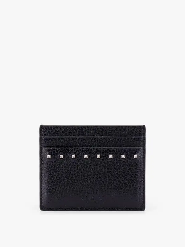 Valentino Garavani Leather Card Holder With Stud Detail - Multicolor