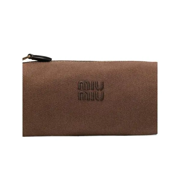 Miu Miu Gabardine Shoulder Bag - Brown