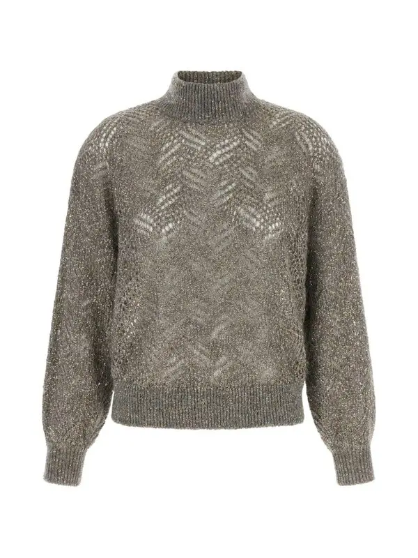 Brunello Cucinelli Wool Turtleneck Jumper - Multicolor