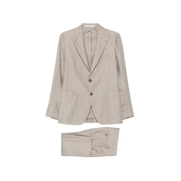 Tagliatore Grey Suits Single Breasted Suits - Gray
