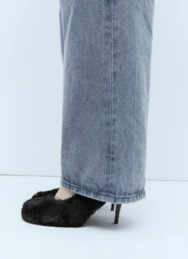 Stella McCartney Ryder Faux Fur High Heels - Black