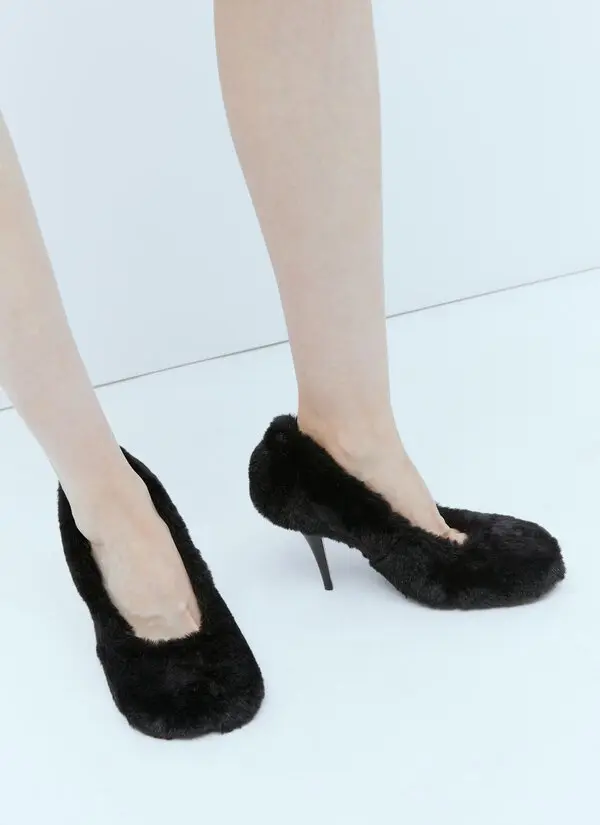 Stella McCartney Ryder Faux Fur High Heels - Black