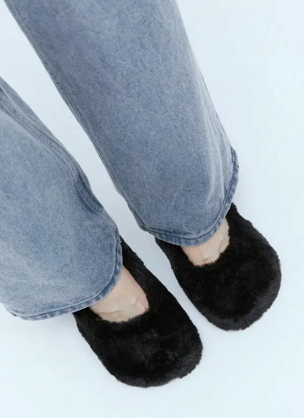 Stella McCartney Ryder Faux Fur High Heels - Black